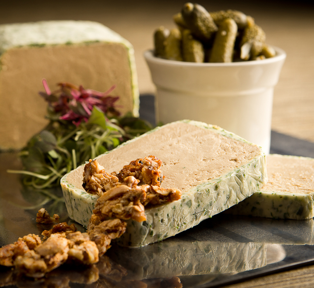 Pork Liver Parfait with Nut Crunch - Le porc du Québec