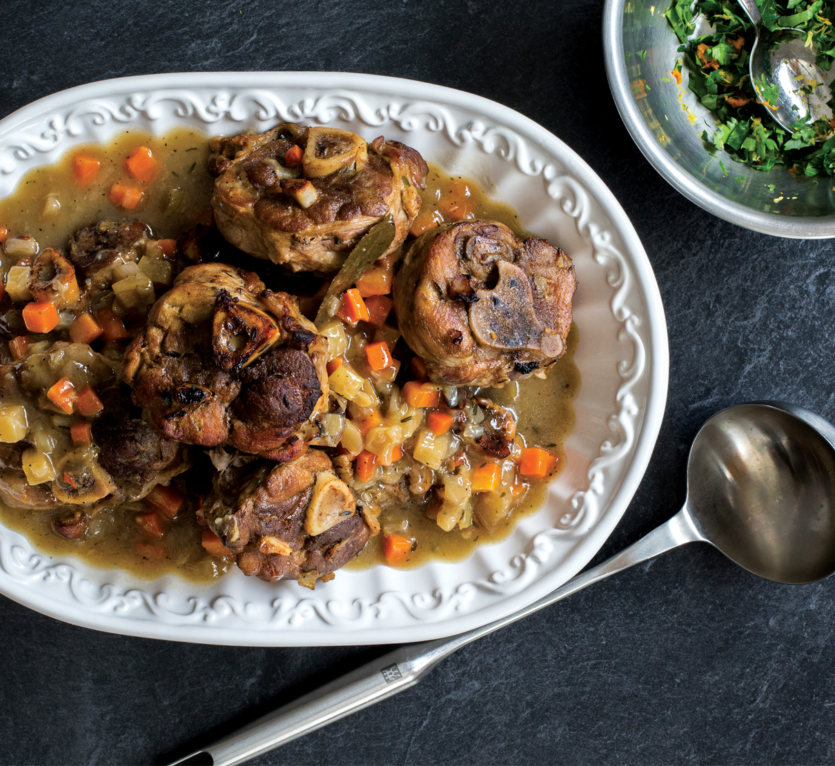 Osso buco de porc aux pommes - Le porc du Québec