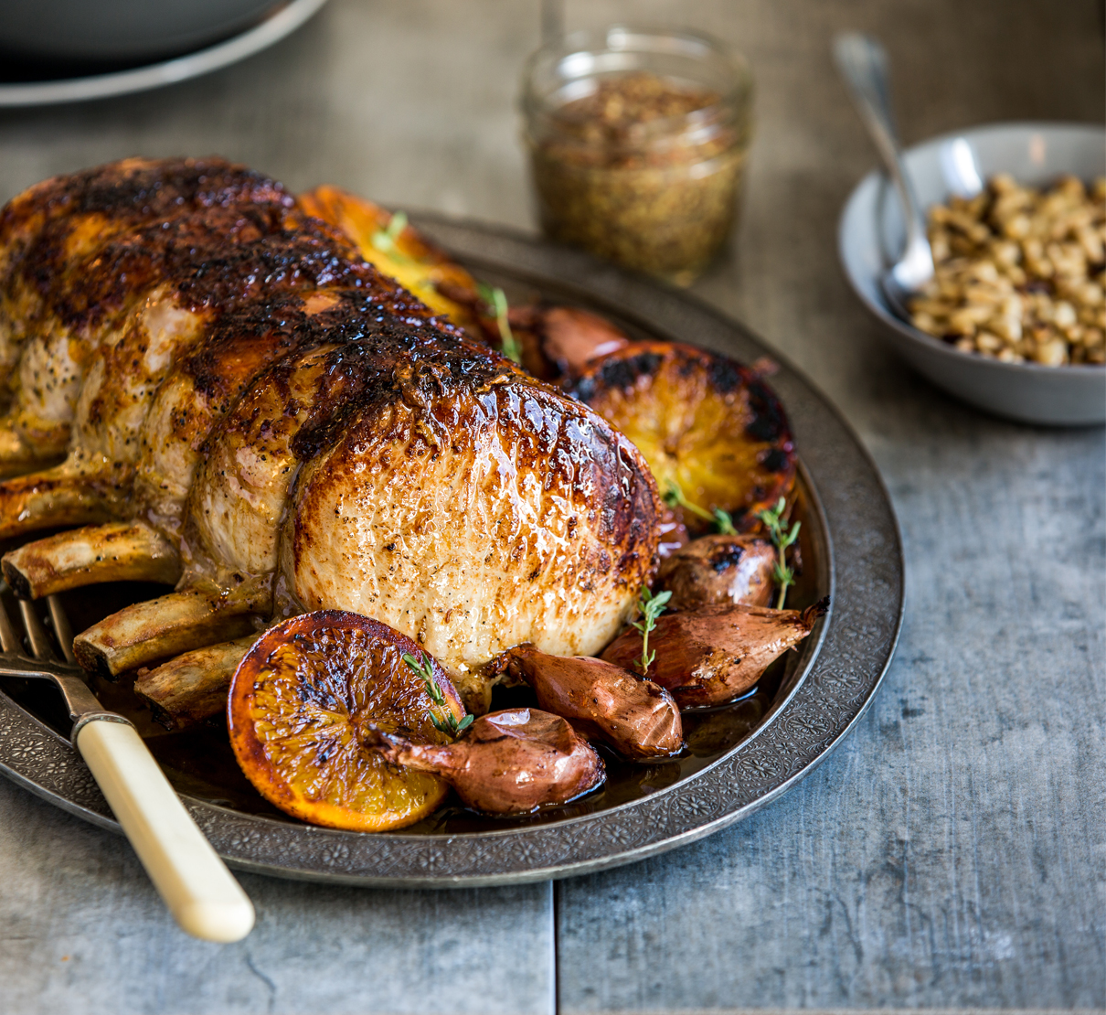 Rack of Pork with Candied Orange Peel - Le porc du Québec